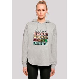 Kapuzenpullover F4NT4STIC "Mothers Day Mama Typography Leopard Print Pastel", Damen, Gr. XS, grau, Obermaterial: 100% Baumwolle, oversize, Pullover Kapuzenpullover, Premium Qualit&auml;t