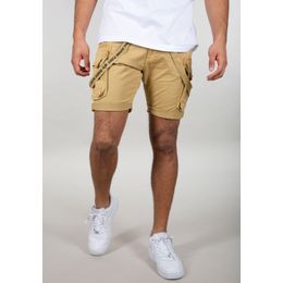 Shorts Alpha Industries "Utility Short", Herren, Gr. 31, Normalgrößen, beige (sand), Obermaterial: 98% Baumwolle, 2% Elastan, Hosen Shorts