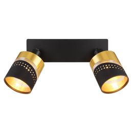 Globo LIGHTING Deckenstrahler "OR", schwarz, 1 Stk., Leuchten, Deckenspot/schwarz/goldfarben/Flur/Wohnzimmer/Schlafzimmer, Deckenstrahler