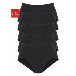 Taillenslip Petite Fleur, Damen, Gr. 50, schwarz, Piqu&eacute;, Obermaterial: 95% Baumwolle, 5% Elasthan, unifarben, k&ouml;rpernah, Unterhosen Taillenslip, aus weicher Pikee-Qualit&auml;t, Topseller