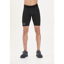Lauftights Virtus "BONDER M Baselayer Shorts", Herren, Gr. S, US-Größen, schwarz, 90% Polyester, 10% Elasthan, unifarben, kurz, Hosen, mit seitlichem Einsteckfach