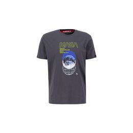 T-Shirt Alpha Industries "NASA Orbit T-Shirt", Damen, Gr. L, grau (vintage grau), Obermaterial: 100% Baumwolle, Shirts T-Shirt