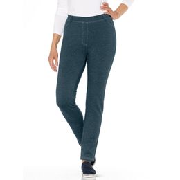 Stretch-Hose Classic Basics, Damen, Gr. 52, Normalgr&ouml;&szlig;en, blau (petrol, meliert), 49% Baumwolle, 46% Polyester, 5% Elasthan, unifarben, lang, Hosen