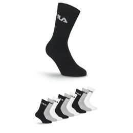 Sportsocken Fila "UNISEX CREW TENNIS FULL TERRY SOCKS", Herren, Gr. 43-46, bunt (grau, wei&szlig;, schwarz), Baumwollmischung, normal, Socken Sportsocken