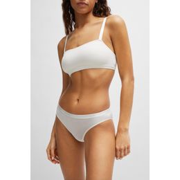 Slip BOSS "BRIEF CI", Damen, Gr. XL (42), wei&szlig; (open wei&szlig; 119), Jersey, Obermaterial: 95% Viskose, 5% Elasthan, unifarben, k&ouml;rpernah, Unterhosen Slip, mit BOSS Schriftzug auf dem Bund