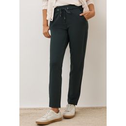 Stoffhose Cecil "Style Tracey", Damen, Gr. XXL (46), Länge 30, grün (ink grün), Jersey, Obermaterial: 61% Viskose, 32% Polyamid, 7% Elasthan. Futter: 100% Polyester, unifarben, lang, Hosen Stoffhose, mit elastischem Bund und Tunnelzug