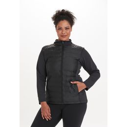 Trainingsjacke Q BY ENDURANCE "Sprinna", Damen, Gr. 44, schwarz, 100% Polyester, unifarben, ohne Ausschnitt, Jacken Trainingsjacke, mit reflektierenden Details