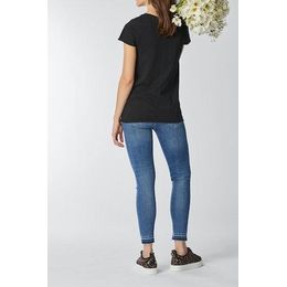 T-Shirt RICHROYAL, Damen, Gr. M, schwarz, Single Jersey, Obermaterial: 100% Baumwolle, Rundhals, Shirts T-Shirt, in femininer Basic-Form