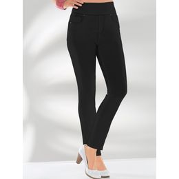 5-Pocket-Hose Casual Looks, Damen, Gr. 36, Normalgr&ouml;&szlig;en, schwarz, 72% Viskose, 25% Polyamid, 3% Elasthan, unifarben, lang, Hosen 5-Pocket-Hose