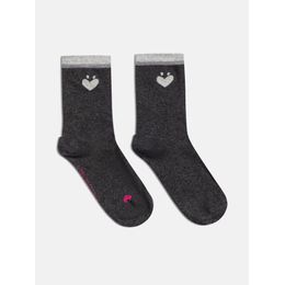 LIEBLINGSST&Uuml;CK Langsocken LIEBLINGSST&Uuml;CK "KellyEP - 3er Pack Regular Socken", Damen, Gr. 35-38, anthra, Baumwolle, Elasthan, Polyamid, metallisierte Fasern, normal, Socken, mit Baumwoll-Anteil