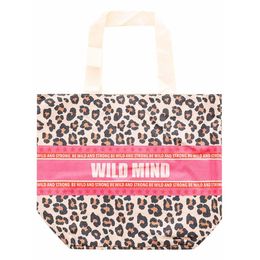 Zwillingsherz Shopper "Wild Mind" in Beige/ Pink/ Schwarz - (B)45 x (H)38 x (T)17 cm - 26% | Damen-taschen