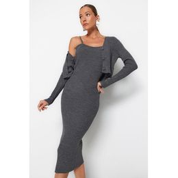 Trendyol Strickkleid in Anthrazit - 65% | Größe M | Damen-kleider