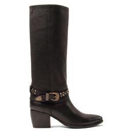 Lazamani Leder-Stiefel in Schwarz - 47% | Gr&ouml;&szlig;e 38 | Damen-stiefel