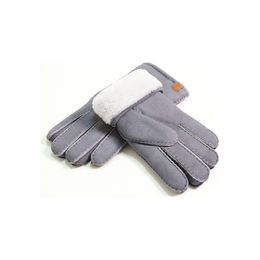 Kaiser Naturfellprodukte Lammfell-Fingerhandschuhe in Grau - 38% | Gr&ouml;&szlig;e 8,5 | Damenhandschuhe