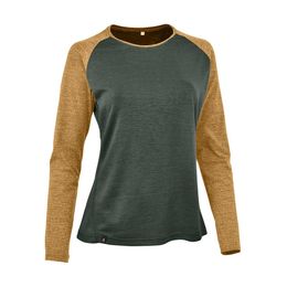 Maul Sport Funktionslongsleeve "Eibelkopf" in Khaki/ Ocker - 48% | Größe 40 | Damen-outdoor-tops-shirts