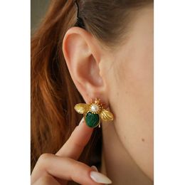 L'Atelier de Gaia Vergold. Ohrstecker mit Edelsteinen - 51% | Schmuck