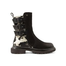 Lazamani Leder-Boots in Schwarz/ Weiß - 49% | Größe 36 | Damen-stiefel