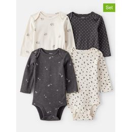 Carter's carter's 4er-Set: Bodys in Wei&szlig;/ Creme/ Grau - 64% | Gr&ouml;&szlig;e 62 | Baby-bodys