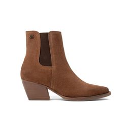 Lazamani Leder-Stiefeletten in Hellbraun - 43% | Gr&ouml;&szlig;e 39 | Stiefeletten