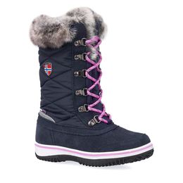 Trollkids Winterstiefel "Holmenkollen" in Dunkelblau/ Pink - 42% | Größe 30 | Kinderstiefel