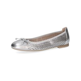 Caprice Leder-Ballerinas in Silber - 52% | Größe 36 | Damen-ballerinas