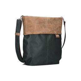 Zwei Umh&auml;ngetasche in Dunkelgr&uuml;n/ Beige - (B)31 x (H)32 x (T)12 cm - 42% | Damen-taschen