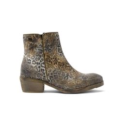 Lazamani Leder-Boots in Khaki/ Hellbraun - 51% | Größe 38 | Damen-stiefel
