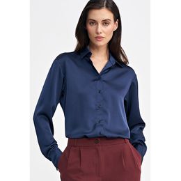 Nife Bluse in Dunkelblau - 83% | Gr&ouml;&szlig;e 40 | Damen-blusen