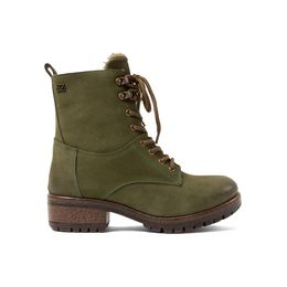 Lazamani Leder-Boots in Khaki - 49% | Größe 41 | Damen-stiefel