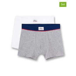 Sanetta 2er-Set: Boxershorts in Grau/ Wei&szlig; - 38% | Gr&ouml;&szlig;e 104 | Kinder-waesche