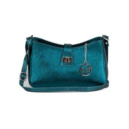Mia Tomazzi Leder-Umhängetasche "Marengo" in Blau - (B)23 x (H)13 x (T)7 cm - 76% | Damen-taschen