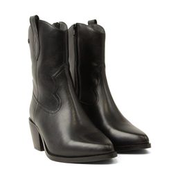 Lazamani Leder-Stiefeletten in Schwarz - 49% | Gr&ouml;&szlig;e 38 | Stiefeletten