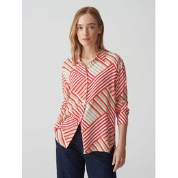 Opus Hemd in Beige/ Rot - 50% | Größe 42 | Damen-blusen
