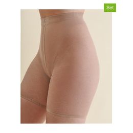 Gabriella 2er-Set: Shape-Hosen "Imprime" in Beige - 31% | Größe XL | Damen-dessous