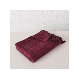 Boltze Wohndecke "Cozella" in Bordeaux - (L)180 x (B)140 cm - 49% | Decken