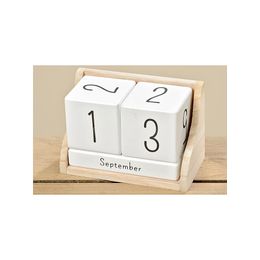 Boltze Kalender "Manja" in Braun/ Weiß - (B)14 x (H)9 x (T)7 cm - 47% | Wohndekoration