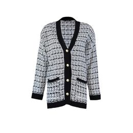 Trendyol Cardigan in Schwarz/ Wei&szlig; - 63% | Gr&ouml;&szlig;e S | Damen-pullover-cardigans