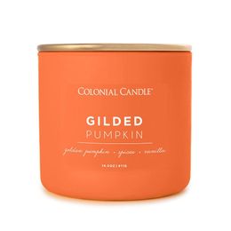 Colonial Candle Duftkerze "Gilded Pumpkin" in Orange - 411 g - 36% | Kerzen-vasen