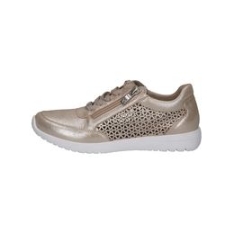 Caprice Leder-Sneakers in Hellbraun/ Grau - 42% | Größe 36 | Damen-sneakers