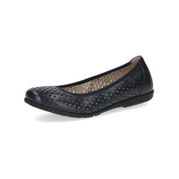 Caprice Leder-Ballerinas in Dunkelblau - 57% | Gr&ouml;&szlig;e 38 | Damen-ballerinas