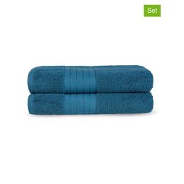 pure 2er-Set: Duscht&uuml;cher in Petrol - 54% | Gr&ouml;&szlig;e 70x140 cm | Badtextilien