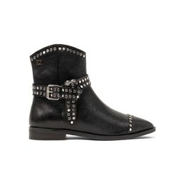 Lazamani Leder-Boots in Schwarz - 51% | Größe 36 | Damen-stiefel