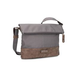 Zwei Umh&auml;ngetasche in Hellbraun/ Grau - (B)28 x (H)20 x (T)8 cm - 21% | Damen-taschen