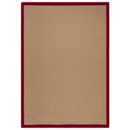 Flair Rugs Jute-Teppich in Beige/ Rot - 61% | Gr&ouml;&szlig;e 120x170 cm |