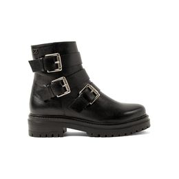 Lazamani Leder-Boots in Schwarz - 45% | Größe 42 | Damen-stiefel