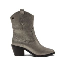Lazamani Leder-Stiefeletten in Silber - 47% | Gr&ouml;&szlig;e 37 | Stiefeletten