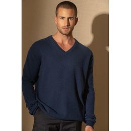 Perfect Cashmere Kaschmir-Pullover "Lorenzo" in Dunkelblau - 58% | Gr&ouml;&szlig;e XL | Herren-plussize