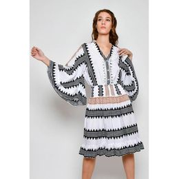 H.H.G. Kleid in Wei&szlig;/ Schwarz - 83% | Gr&ouml;&szlig;e M | Damen-kleider