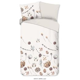 Good Morning Flanell-Bettw&auml;sche-Set "Mirre" in Creme/ Beige - 54% | Gr&ouml;&szlig;e 140x220 cm | Bettwaesche-bettwaren