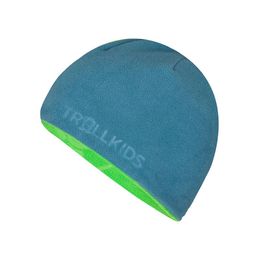 Trollkids Wende-Beanie "Finnmark" in Blau/ Gr&uuml;n - 44% | Gr&ouml;&szlig;e 52-56 cm | Baby-muetzen